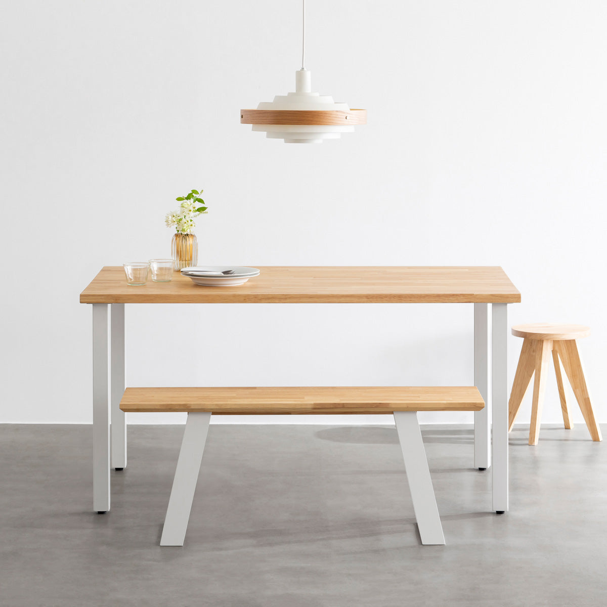 THE BENCH / ラバーウッド ナチュラル × White Steel Slash – KANADEMONO