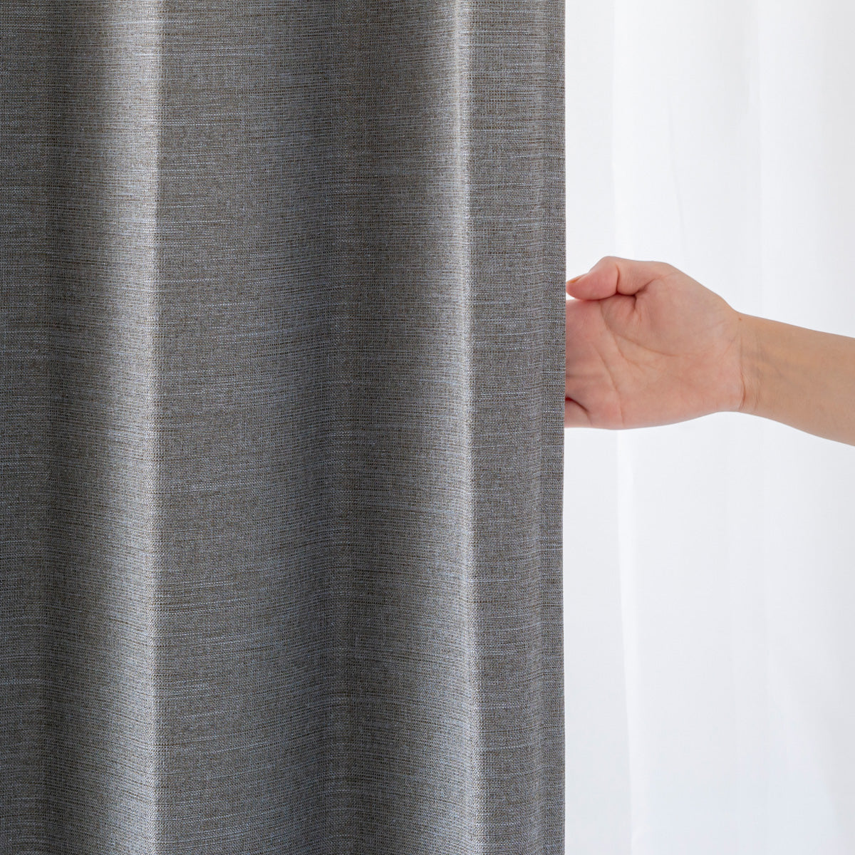 Elegance - Grayish ゆったりとした 遮光 プリーツカーテン – KANADEMONO