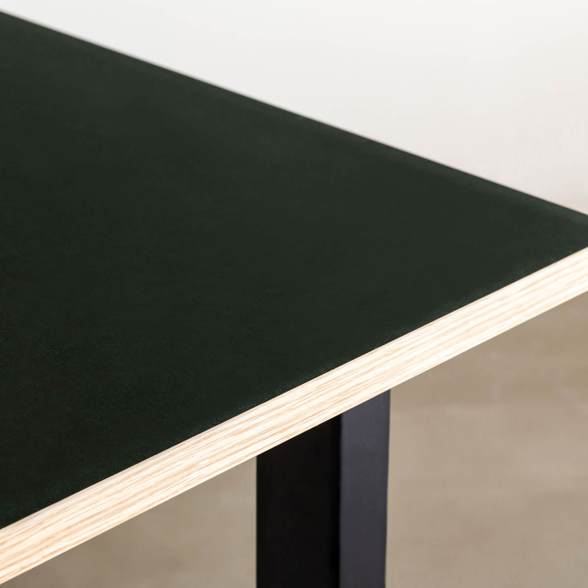 THE TABLE / リノリウム グリーン系 × Tube T - Black Steel × W100 - 180cm, D91 - 1 – KANADEMONO