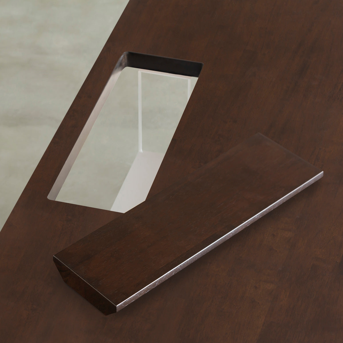 THE TABLE / ラバーウッド ブラックブラウン × White Steel × W301 - 400cm 配線トレー付き – KANADEMONO