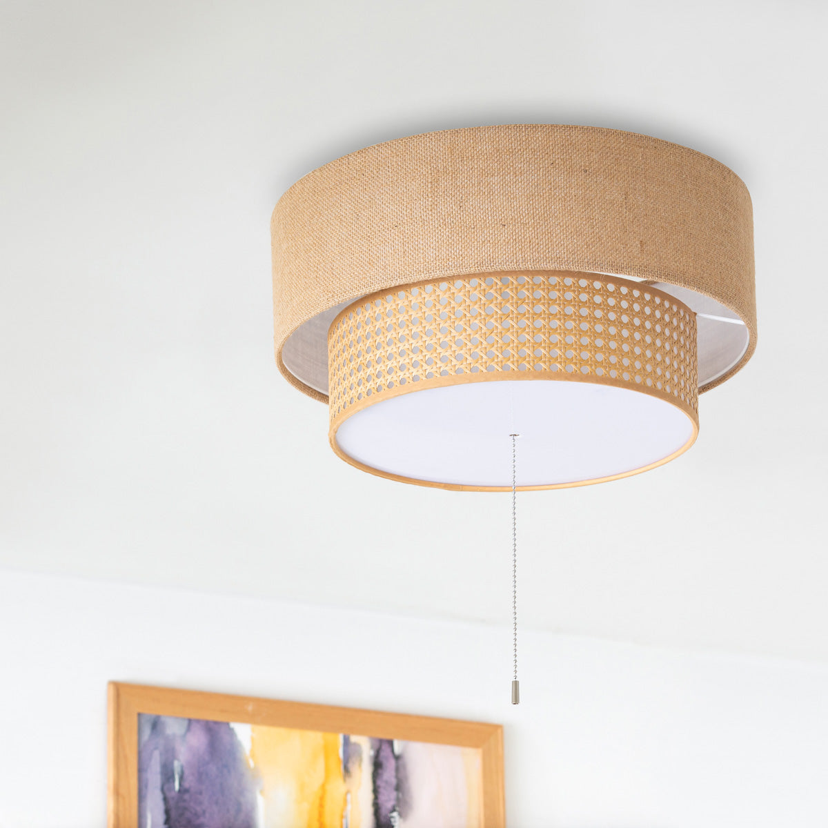 Fabric × Circle バンブー素材をつかった シーリングライト – KANADEMONO