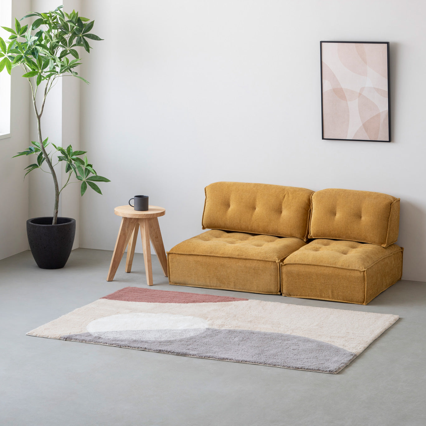 Warm Dot Fuzzy Modern Rug – KANADEMONO