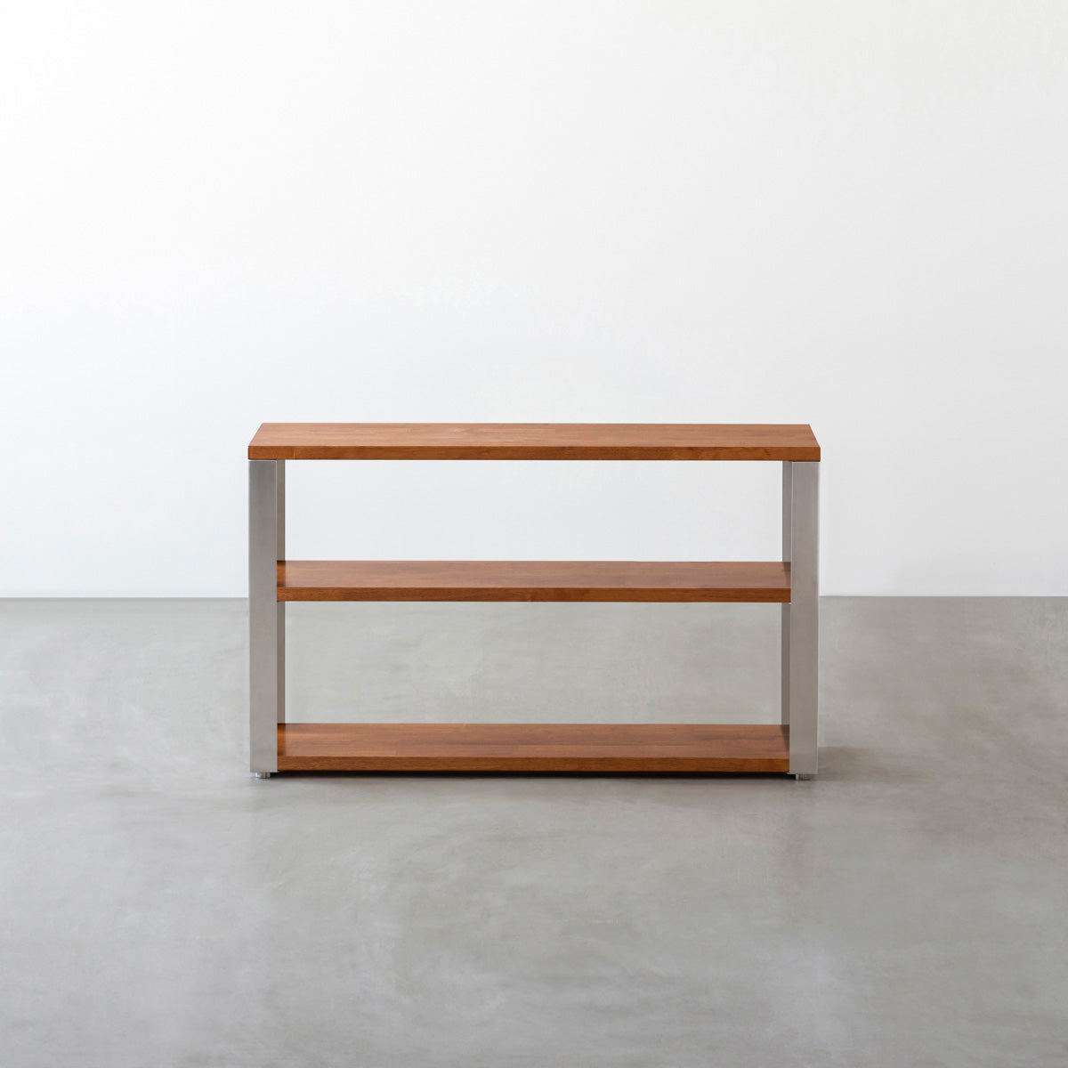 THE STORAGE SHELF 3段 / ラバーウッド ブラウン × Stainless – KANADEMONO