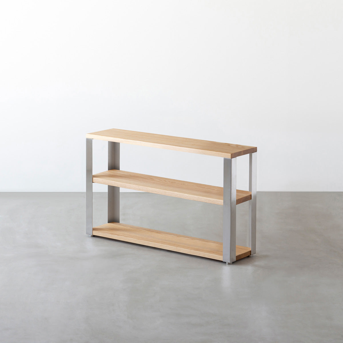 THE STORAGE SHELF 3段 / 無垢 ホワイトアッシュ × Stainless – KANADEMONO