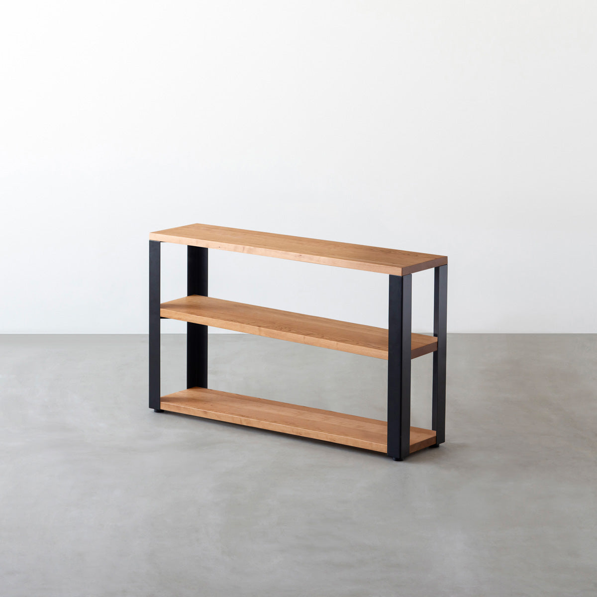 THE STORAGE SHELF 3段 / 無垢 ブラックチェリー × Black Steel – KANADEMONO