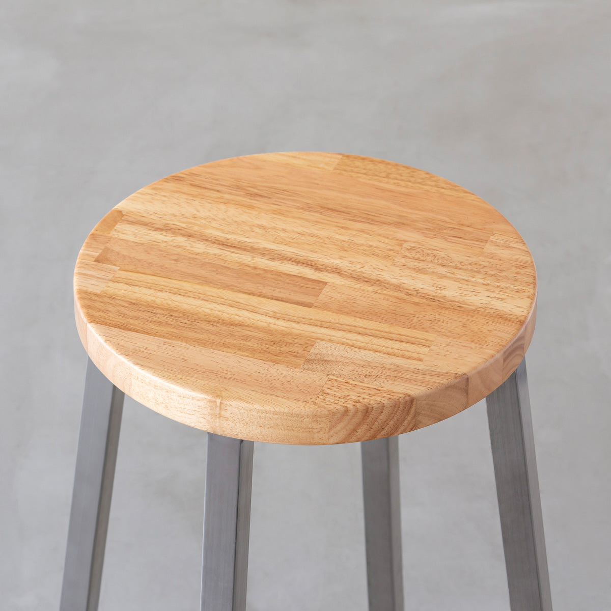 THE STOOL / ラバーウッド ナチュラル × Stainless High – KANADEMONO