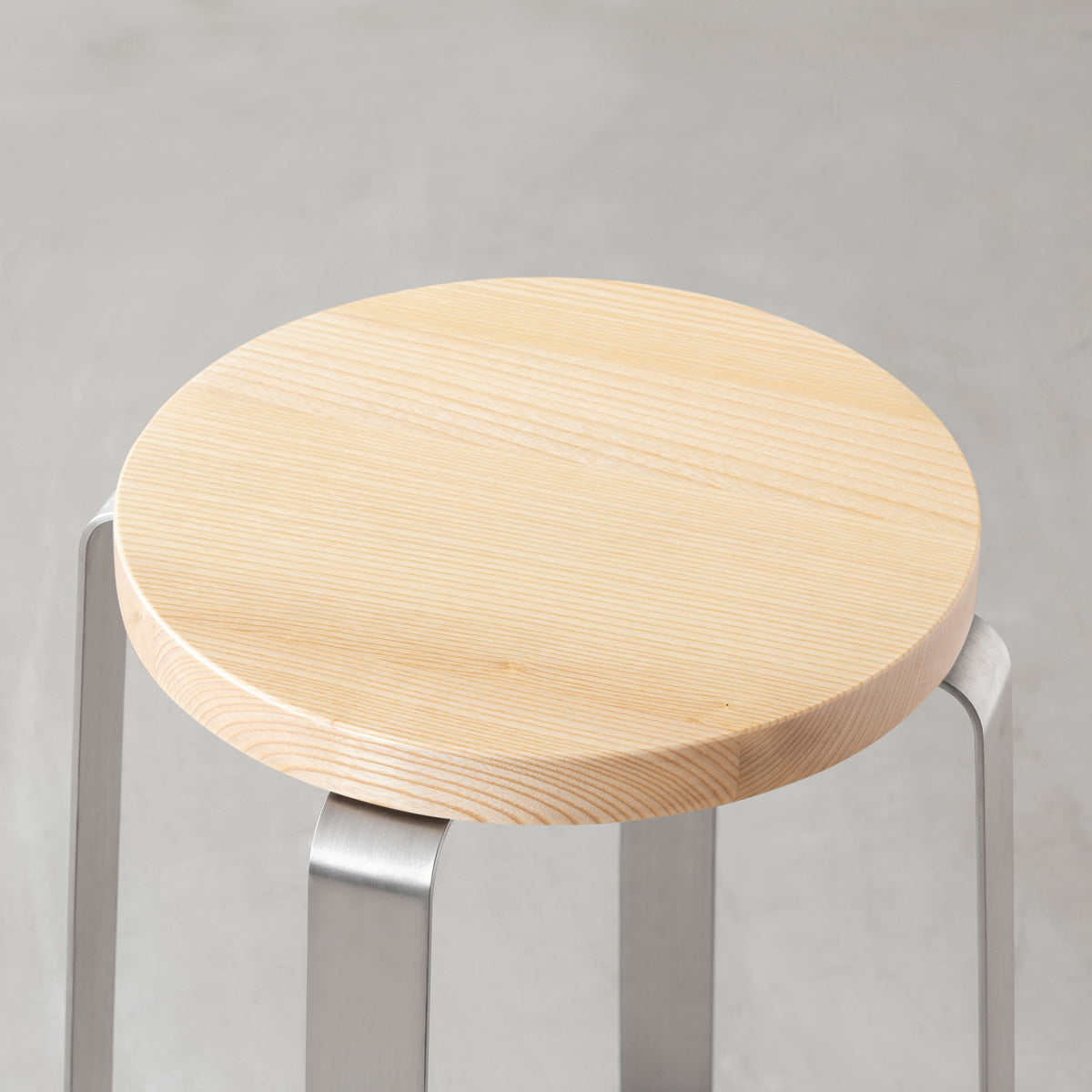 THE STOOL / 無垢 ホワイトアッシュ × Stainless Standard – KANADEMONO