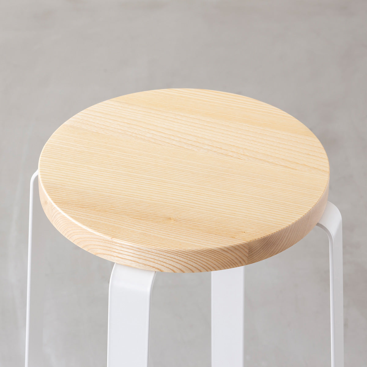 THE STOOL / 無垢 ホワイトアッシュ × White Steel Standard – KANADEMONO