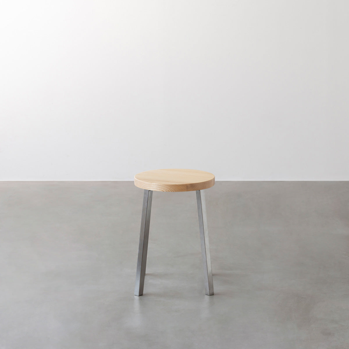 THE STOOL / 無垢 ホワイトアッシュ × Stainless Standard – KANADEMONO