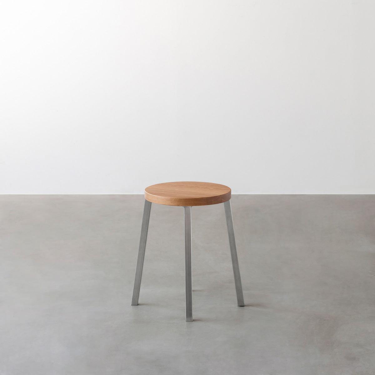 THE STOOL / 無垢 ホワイトオーク × Stainless Standard – KANADEMONO