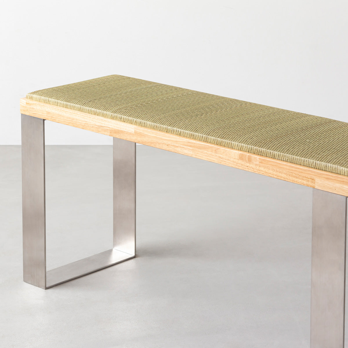 THE TATAMI BENCH / ラバーウッド ナチュラル × Stainless Line – KANADEMONO