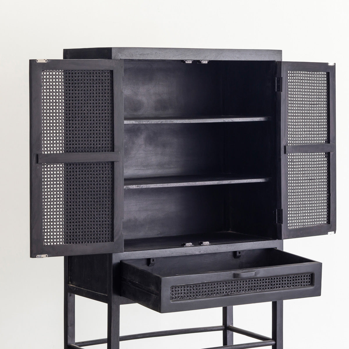 Asian Vintage Style かごめ編み ウッドキャビネット – KANADEMONO