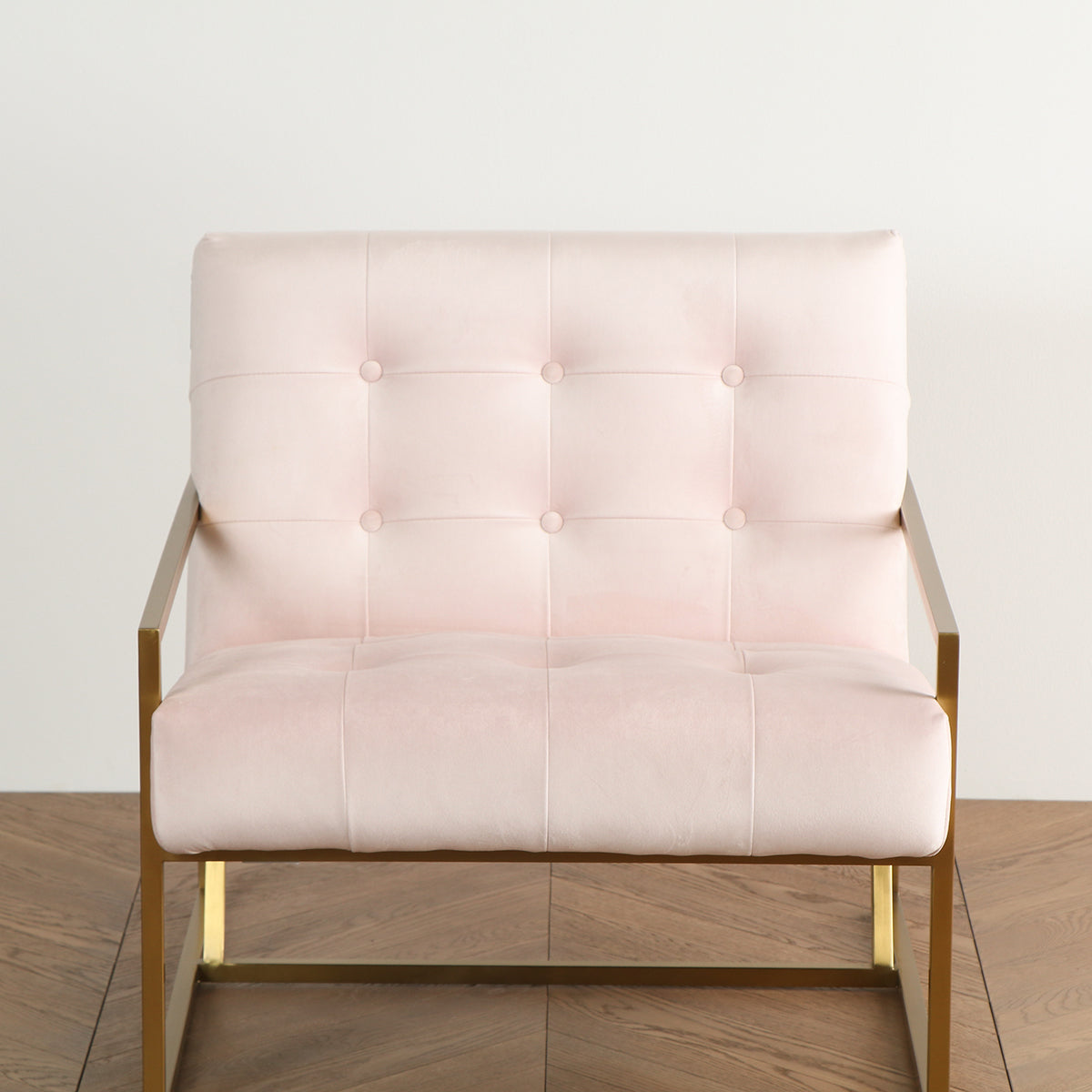 Gold Frame Velvet Lounge Chair – KANADEMONO