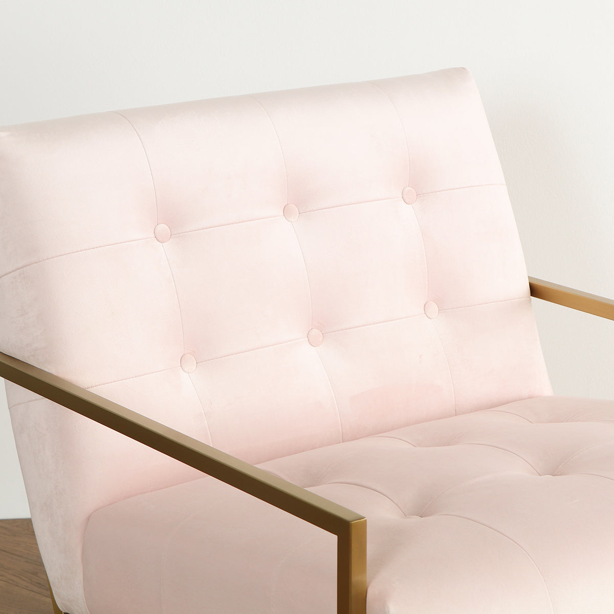 Gold Frame Velvet Lounge Chair – KANADEMONO