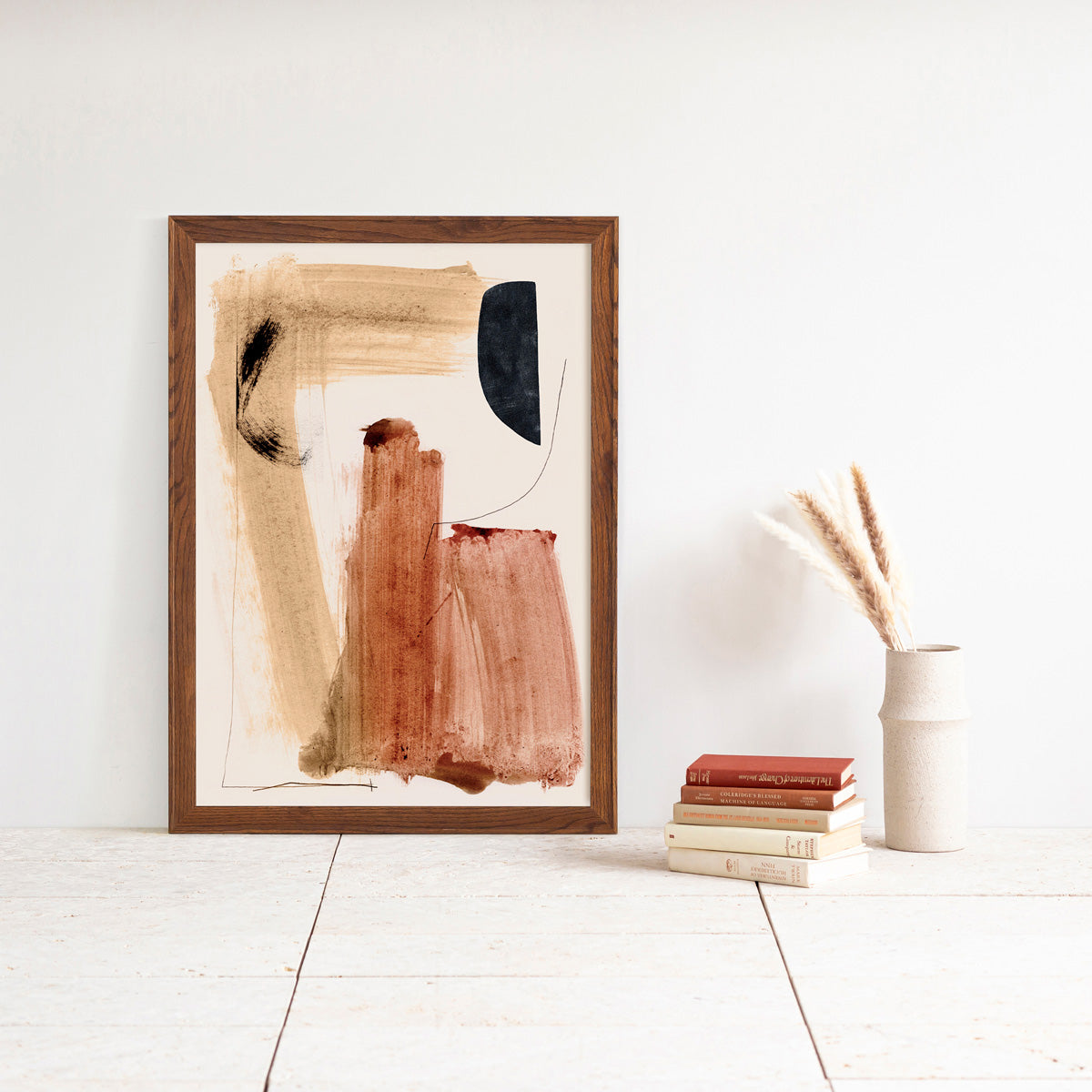 Brush Stroke #3 アートポスター・ウッドフレーム セット – KANADEMONO