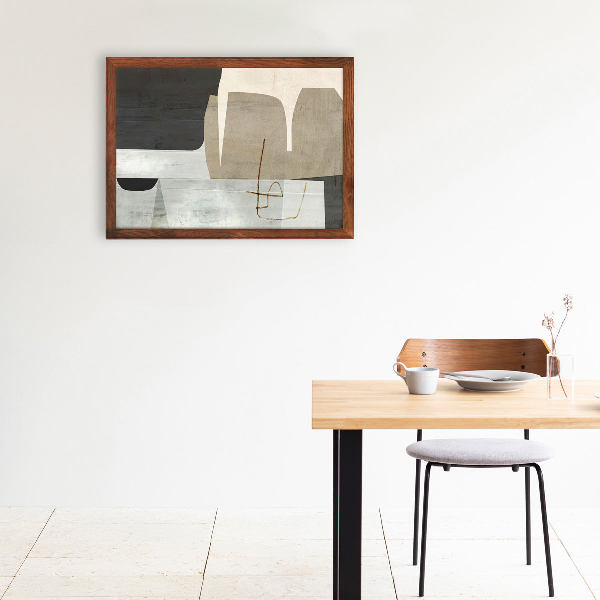 Abstract #4 アートポスター・ウッドフレーム セット – KANADEMONO