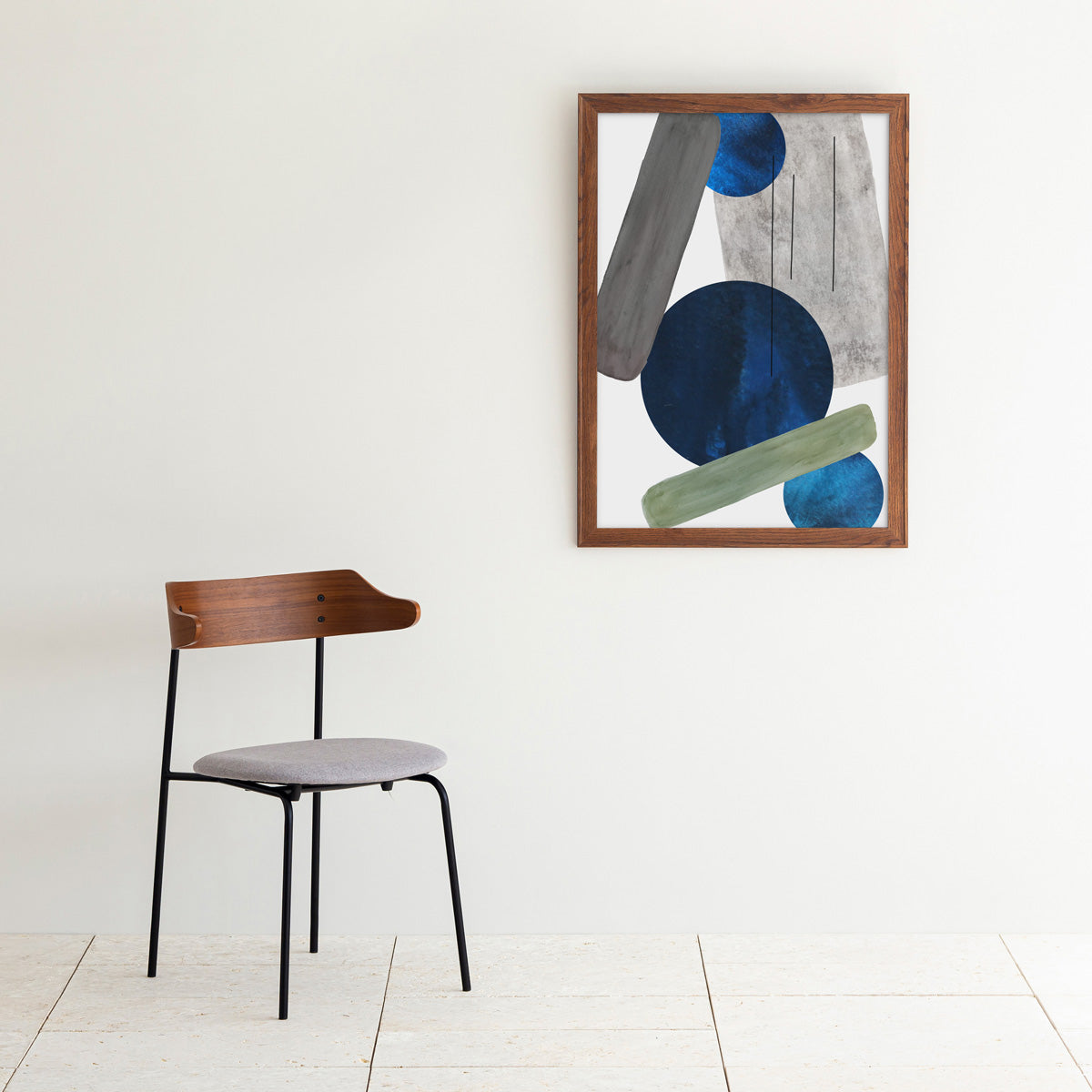 Abstract #5 アートポスター・ウッドフレーム セット – KANADEMONO