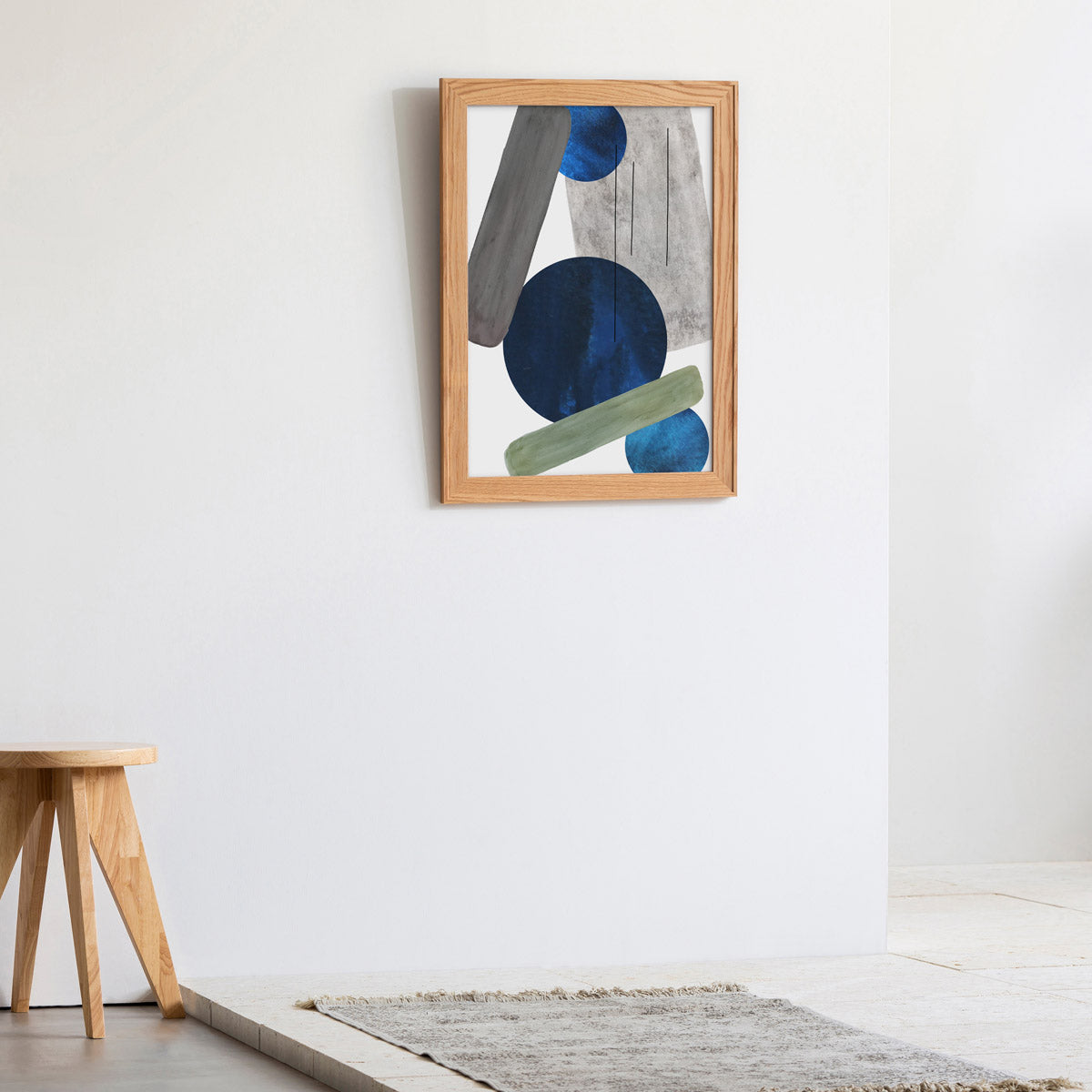 Abstract #5 アートポスター・ウッドフレーム セット – KANADEMONO