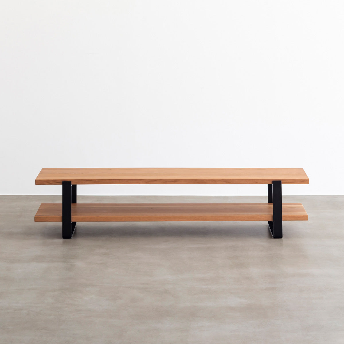 THE TV BOARD / LOW TABLE 無垢 ブラックチェリー × Black Steel – KANADEMONO