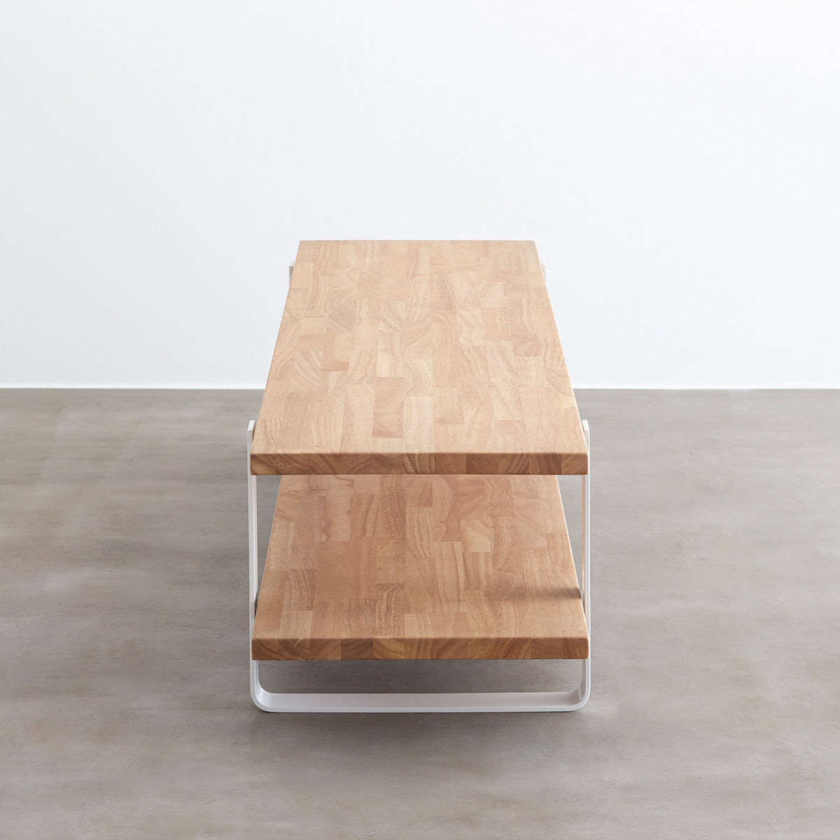 THE TV BOARD / LOW TABLE ラバーウッド アッシュグレー × White Steel – KANADEMONO