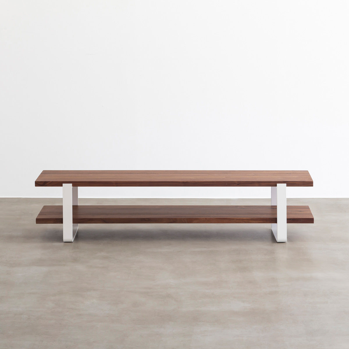 THE TV BOARD / LOW TABLE 無垢 ウォルナット × White Steel – KANADEMONO