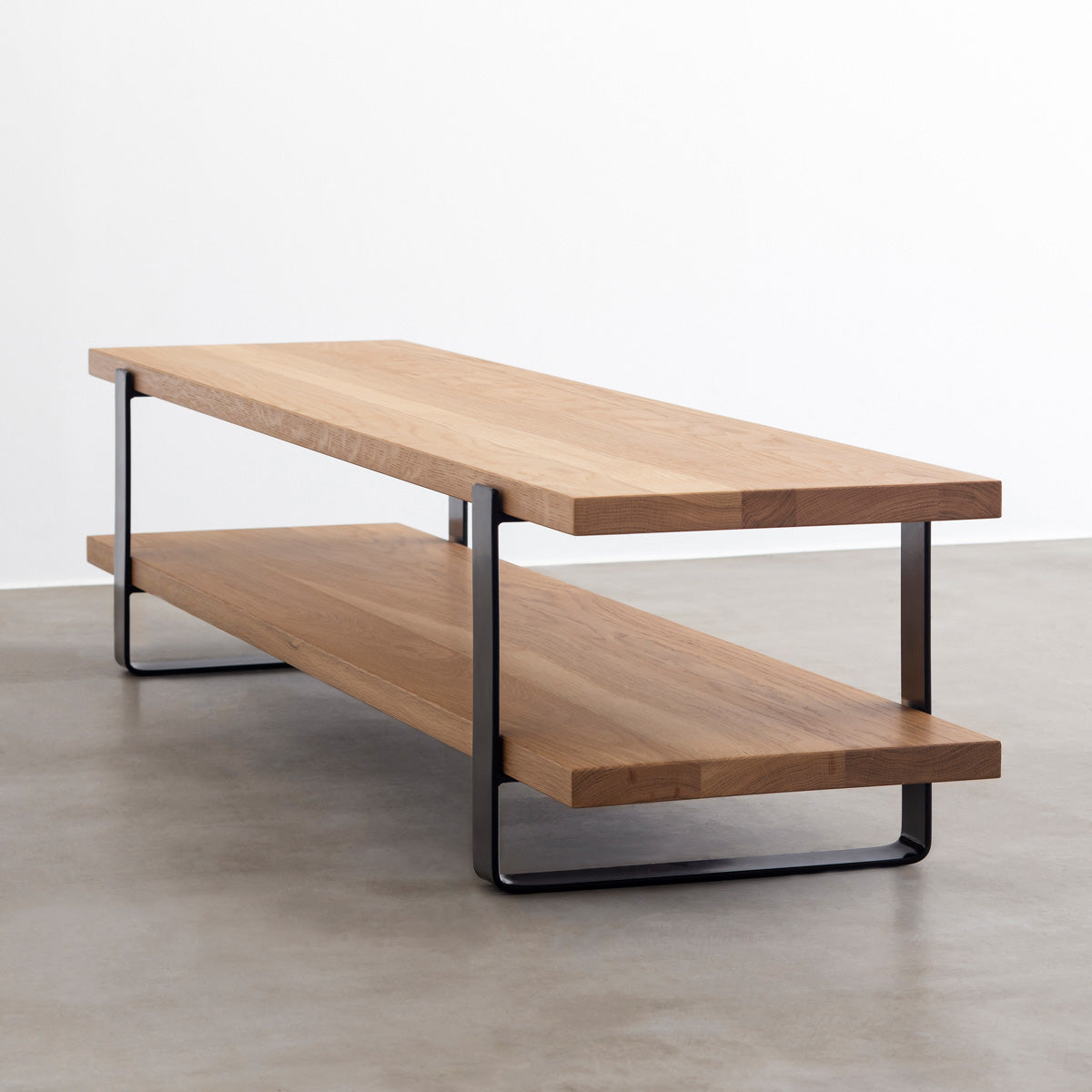 THE TV BOARD / LOW TABLE 無垢 ホワイトオーク × Black Steel – KANADEMONO