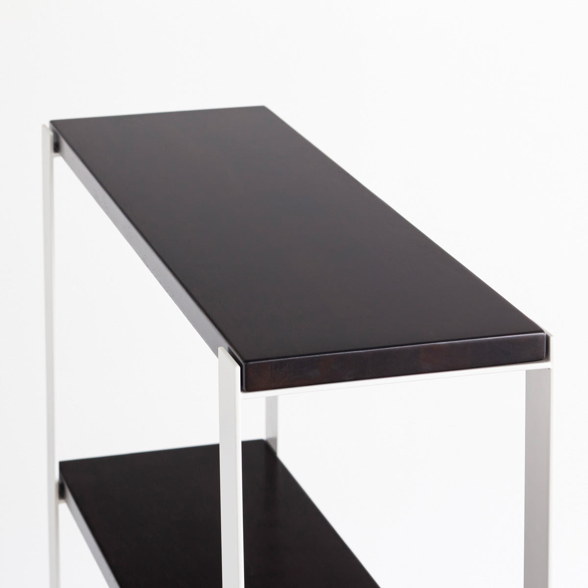 THE SHELF / ラバーウッド ブラックブラウン × White Steel – KANADEMONO