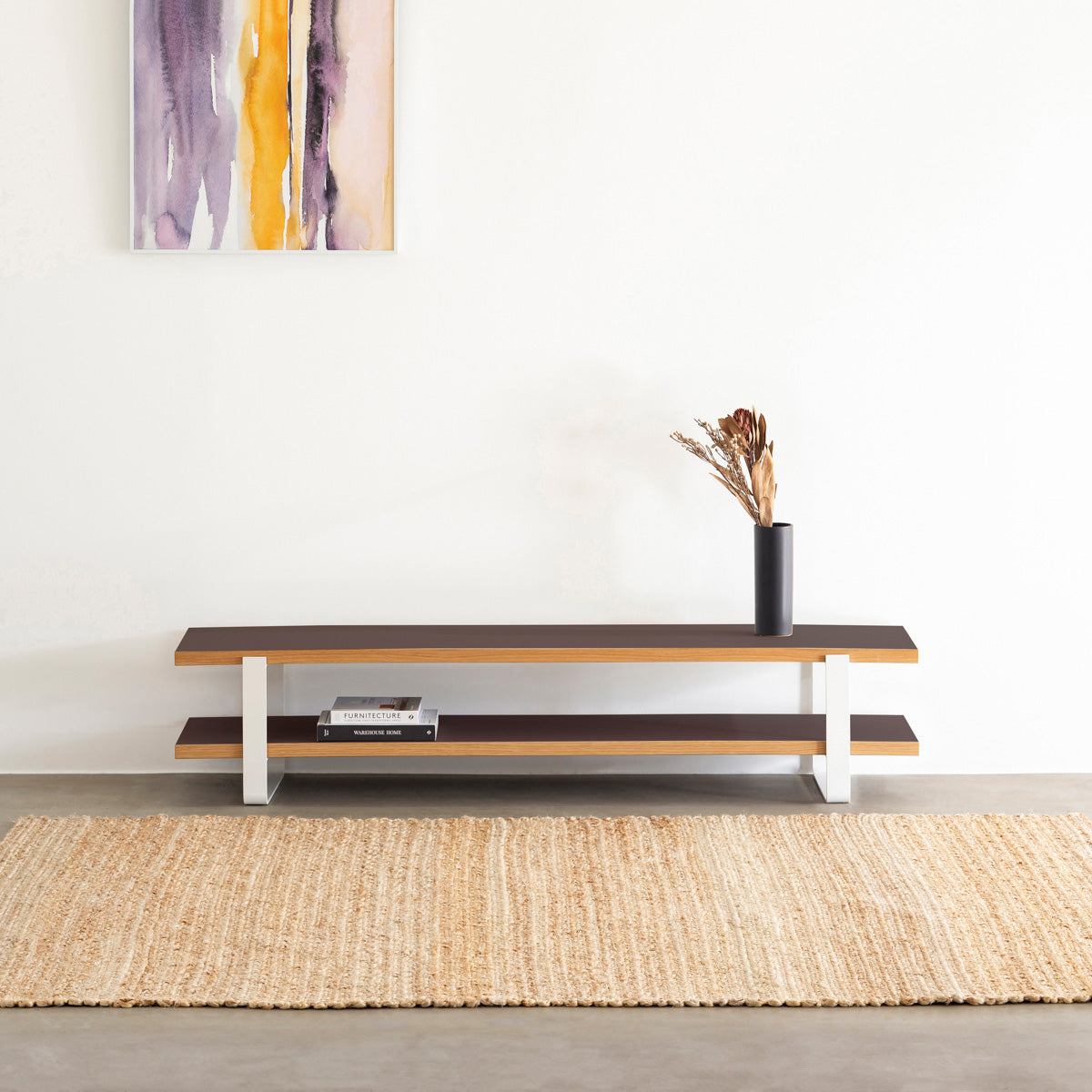 THE TV BOARD / LOW TABLE リノリウム 全21色 × White Steel – KANADEMONO