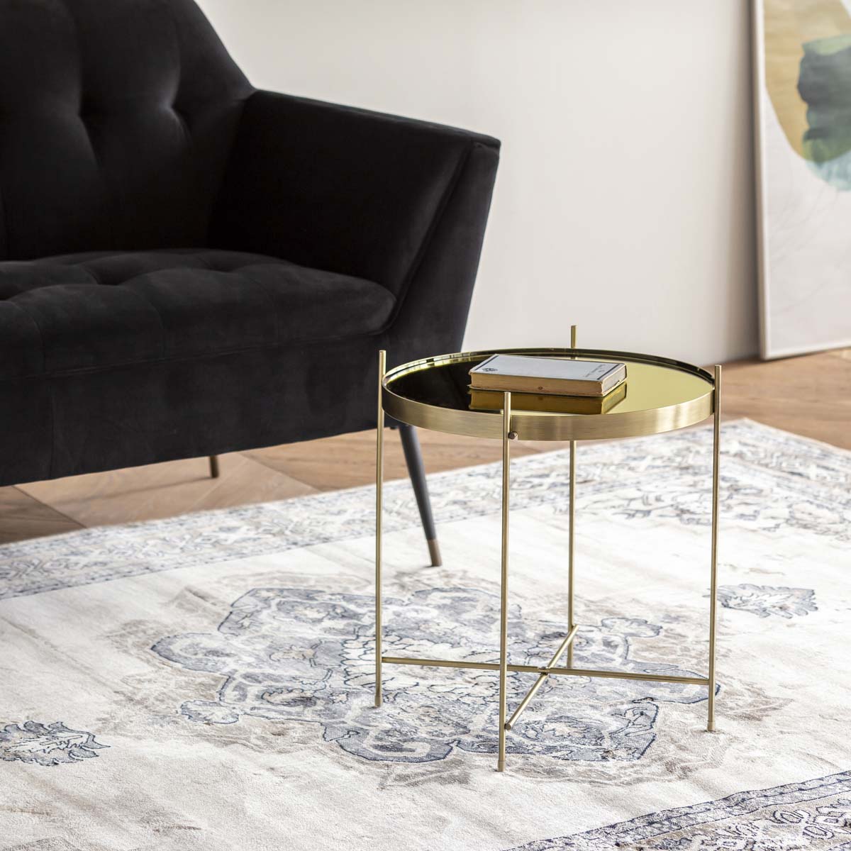 Round Modern Metal Side Table - M – KANADEMONO