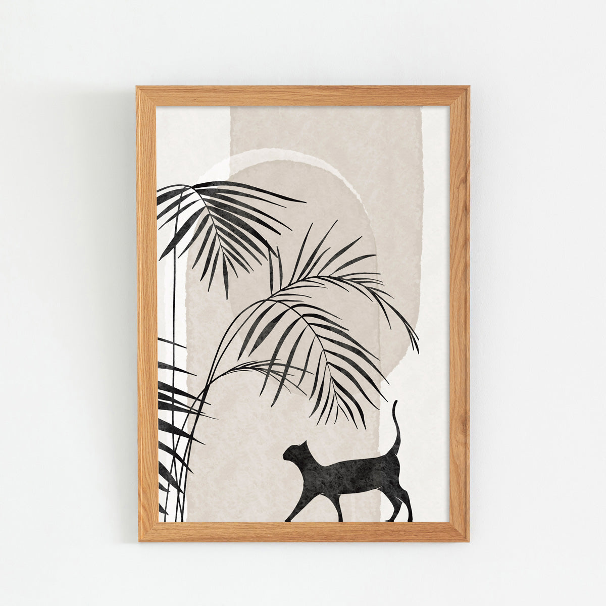 Neko #1 アートポスター・ウッドフレーム セット – KANADEMONO